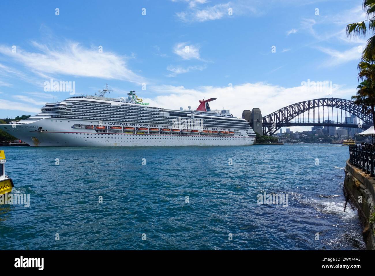 A large cruise ship docked at Circular Quay terminal, Sydney, Australia ...