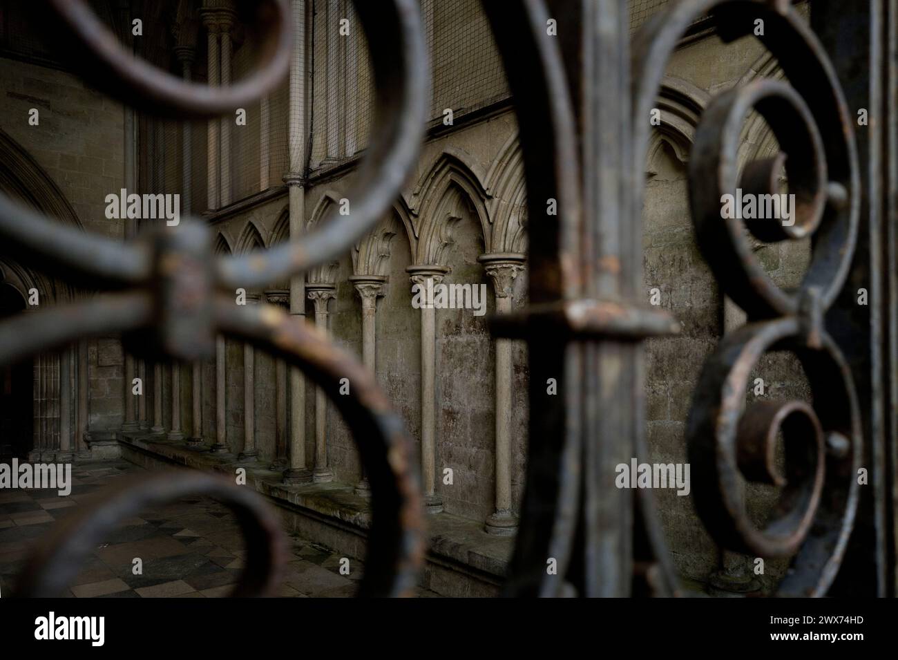 Colour Salisbury Cathedral , Medieval gothic architecture, West Door ...