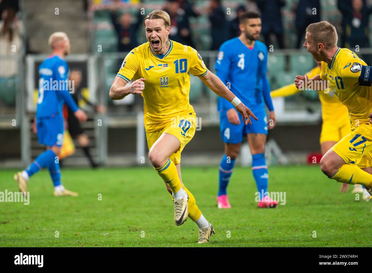 WROCLAW, POLAND - MARCH 26, 2024: Qualifications for UEFA Euro 2024 ...