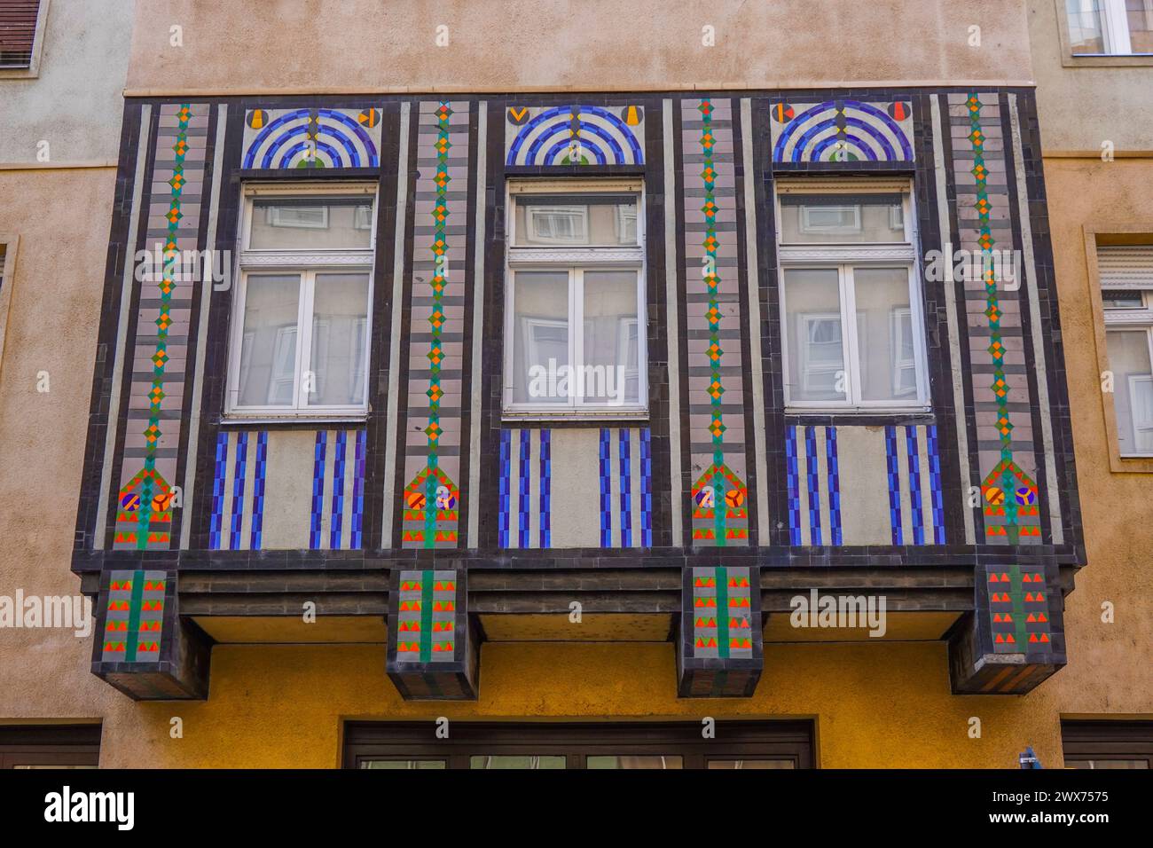 Hungary, Budapest, Art Nouveau elements on Budapest' buildings Photo ...