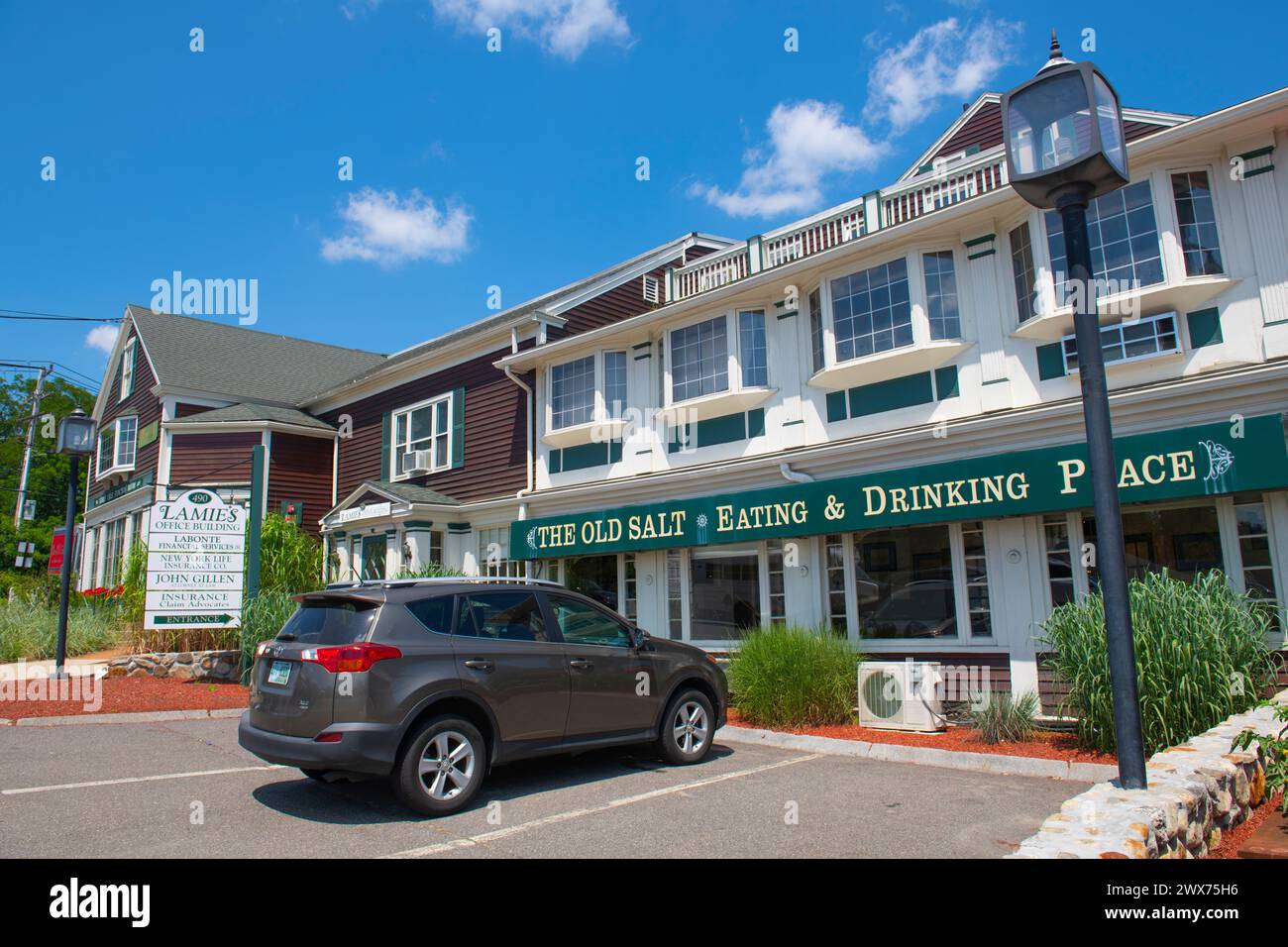 Historic commercial buildings on Lafayette Road in historic town center ...