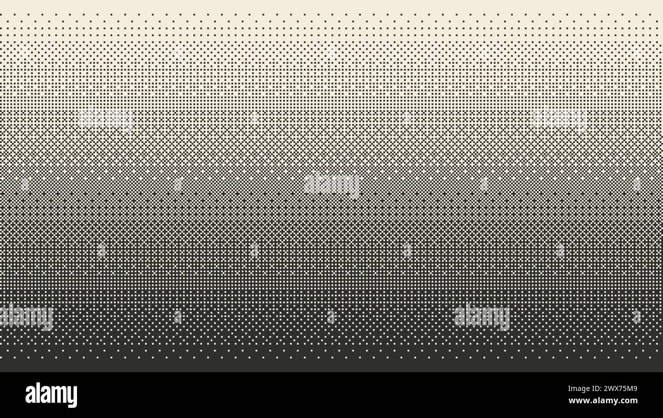 Pixel art gradient from light pastel beige to dark grey color. Seamless ...
