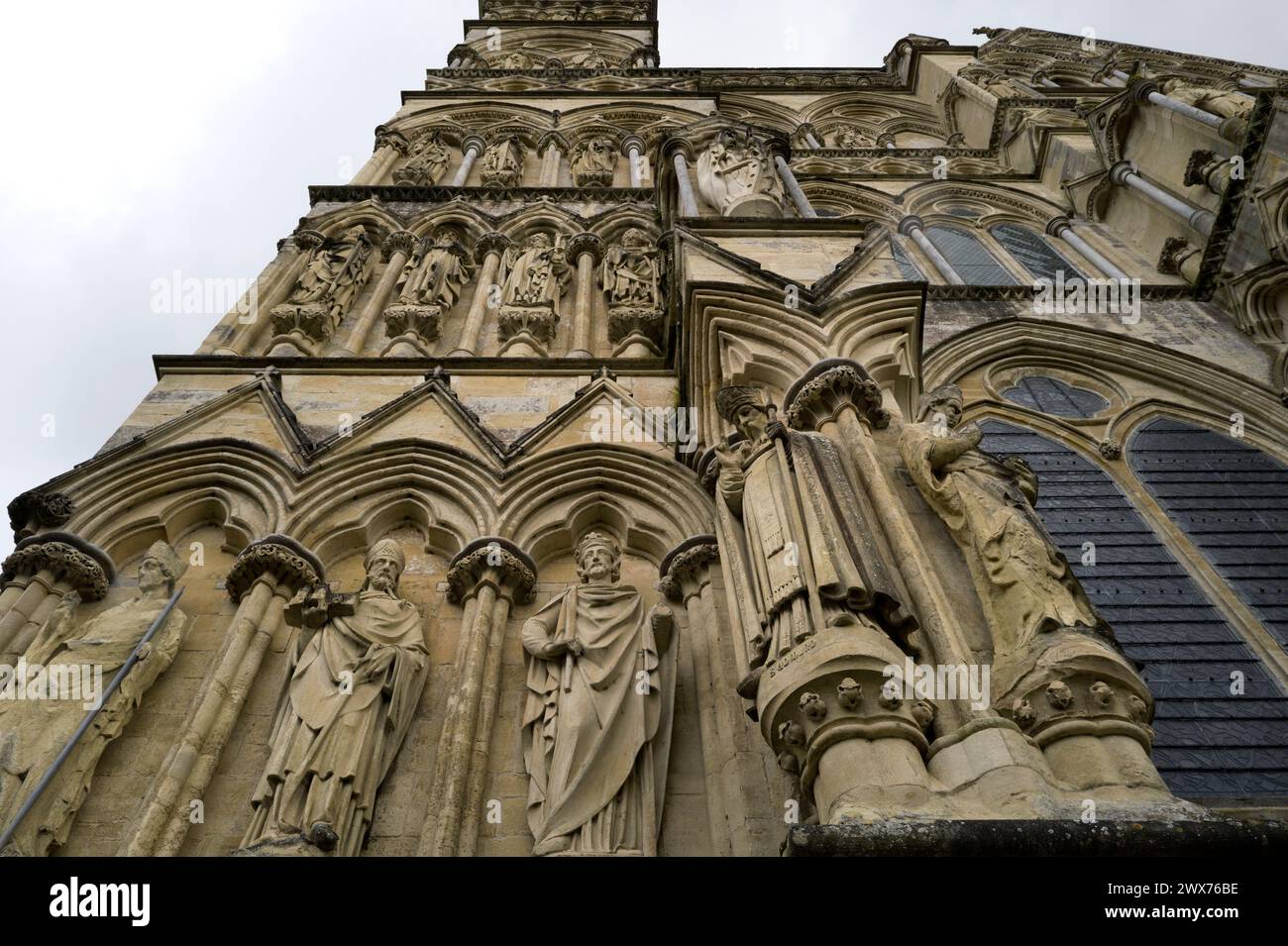 Colour Salisbury Cathedral , Medieval gothic architecture, West Door ...