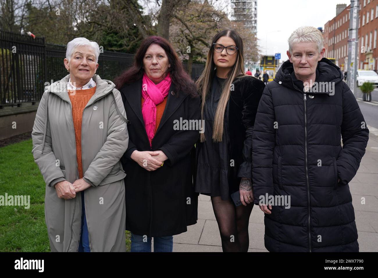 Family members and supporters (left to right) Bernie Darcy, Siobhan ...