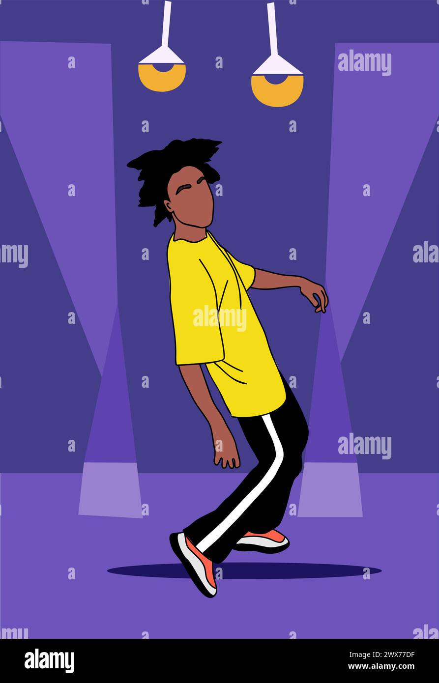 Dance poster with black guy dancer vector Stock Vector Image & Art - Alamy