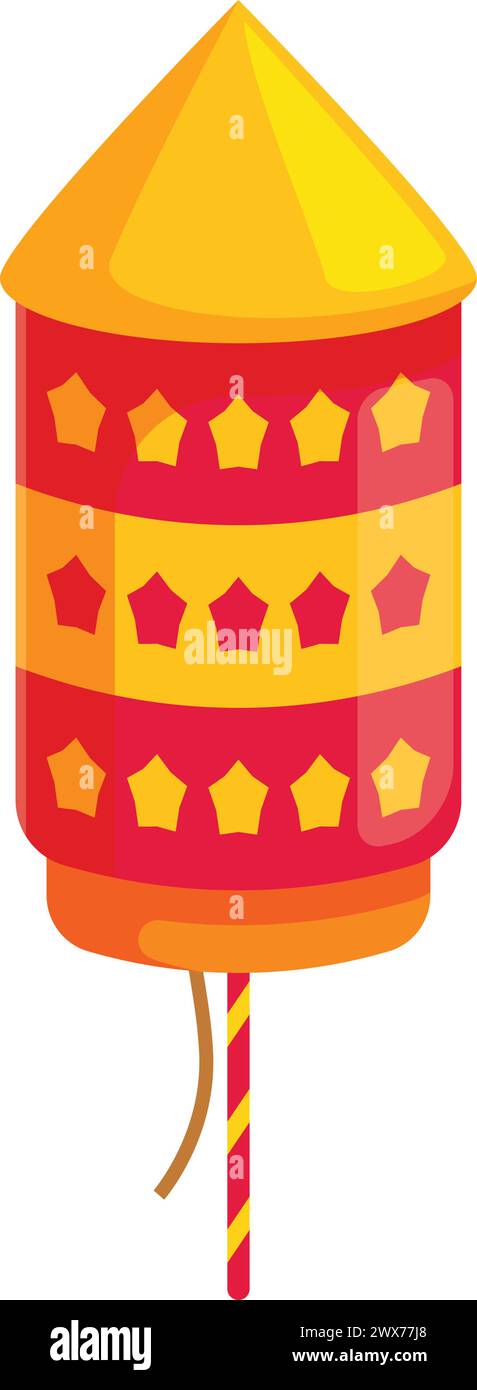 Explosion china rocket icon cartoon vector. Game safety. China holiday ...