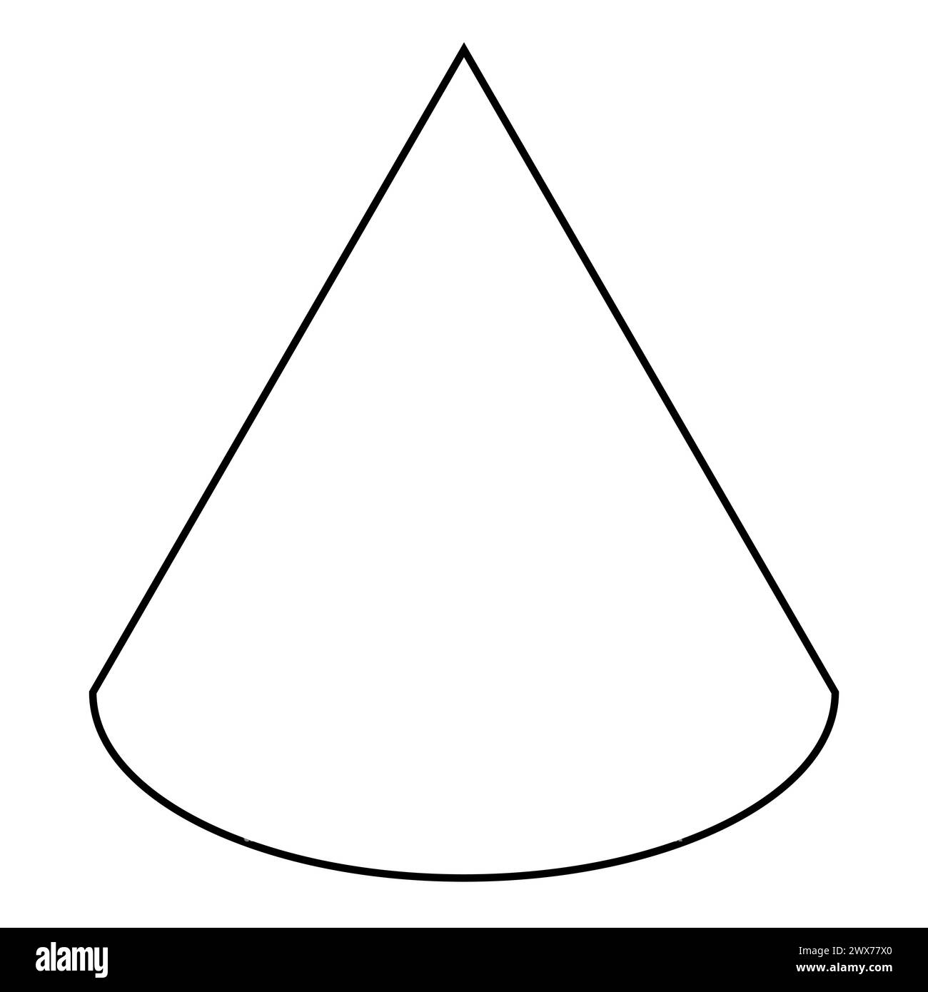 Cone shape, black and white vector illustration Stock Vector Image & Art - Alamy