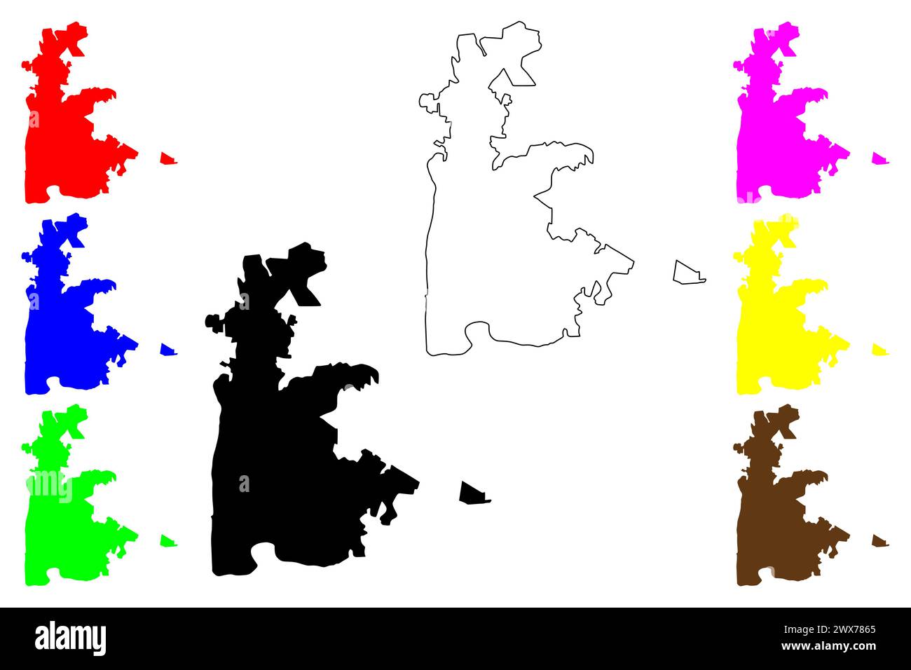 Quibdo city (Republic of Colombia) map vector illustration, scribble ...