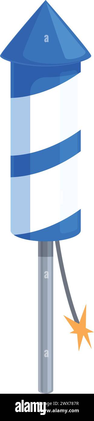 Fire rocket icon cartoon vector. Celebration explosion. Cracker star ...