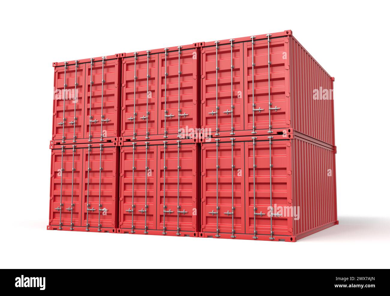 Standard intermodal freight containers Cut Out Stock Images & Pictures - Alamy