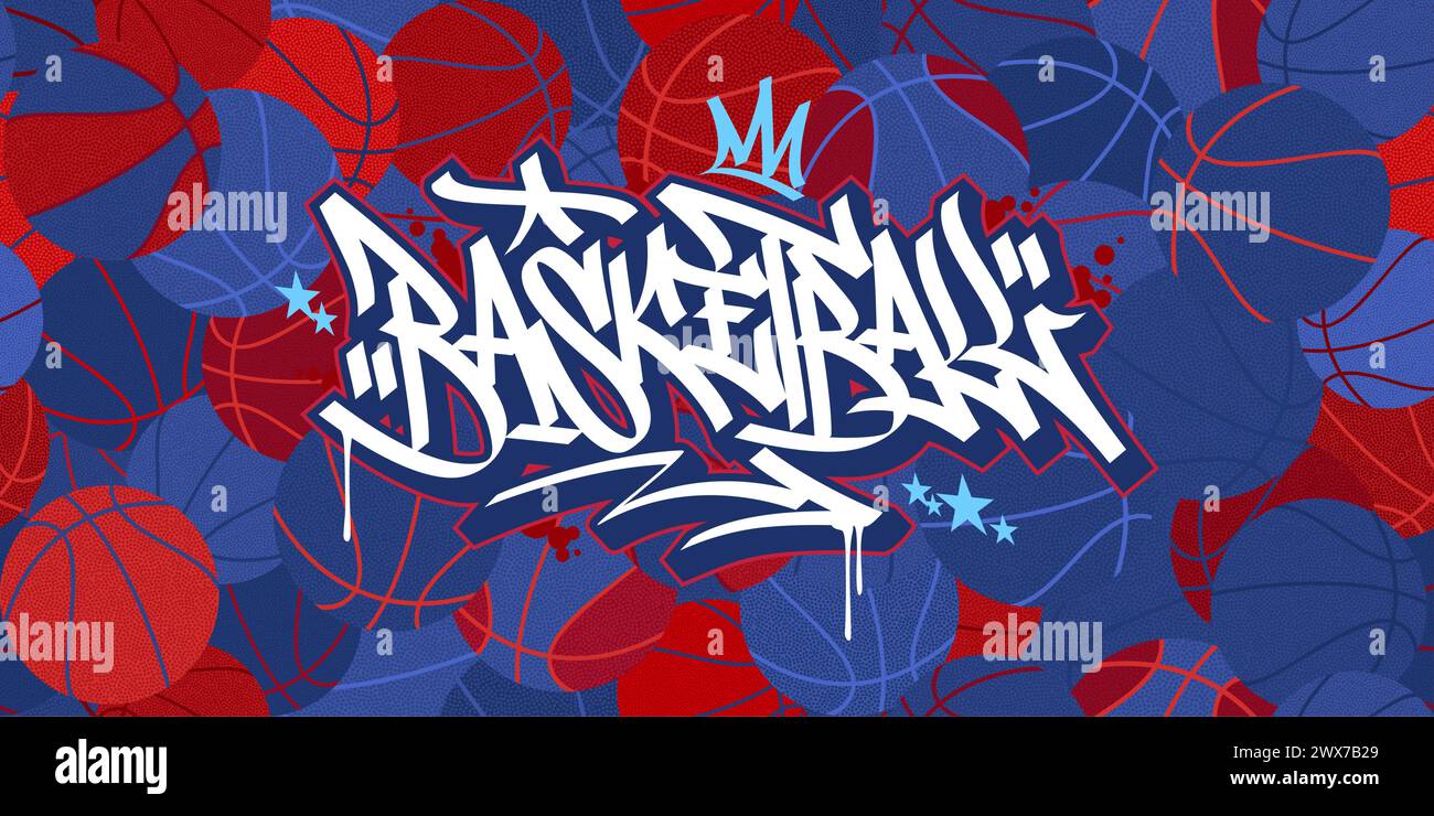 Abstract Hip Hop Urban Street Art Graffiti Style Streetball Or ...