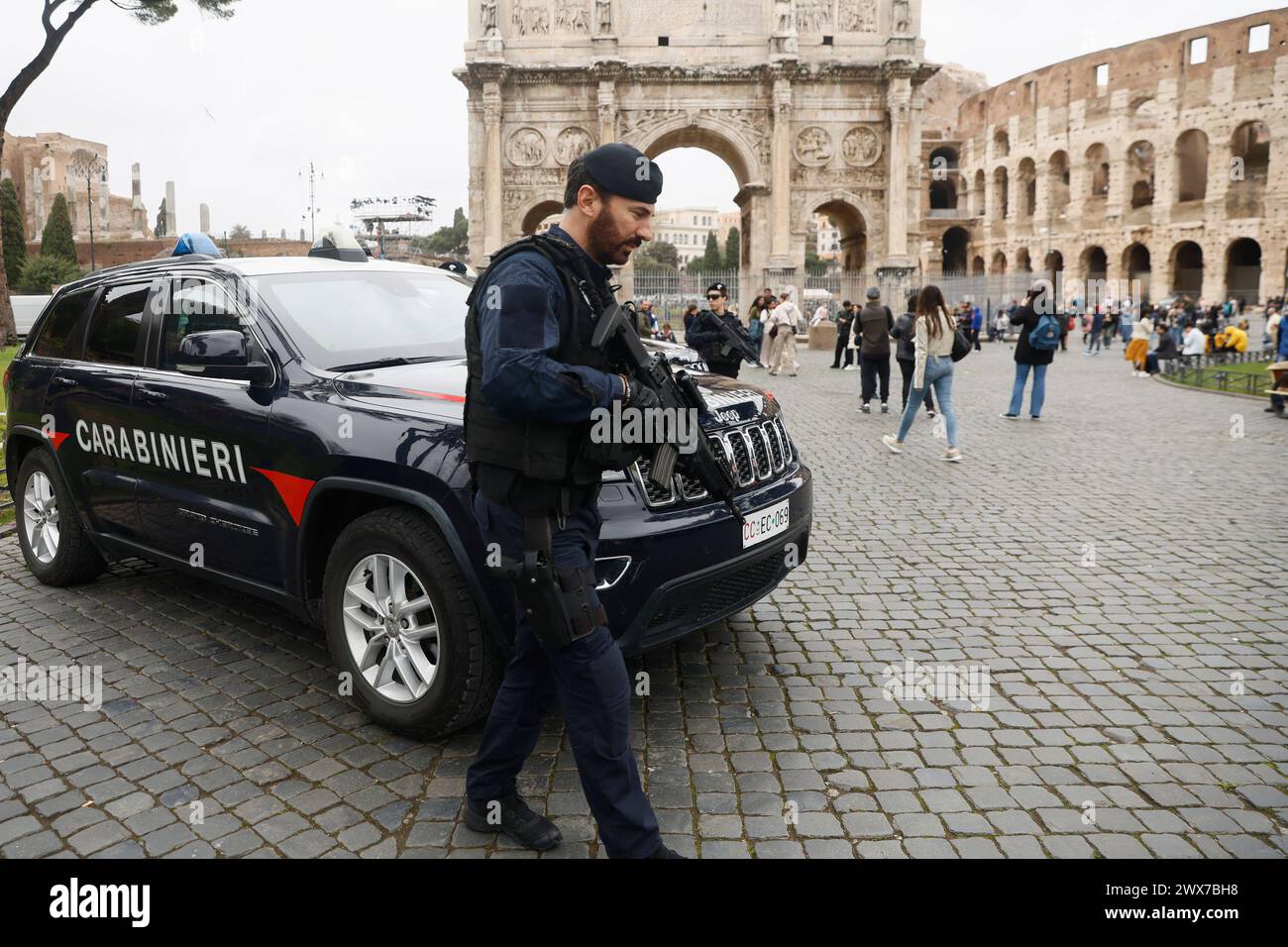 Roma, Italia. 28th Mar, 2024. Carabinieri delle Aliquote Primo ...