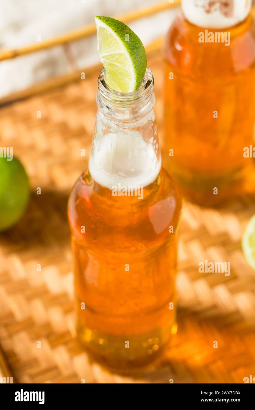 Bottle cold beer lime hi-res stock photography and images - Alamy