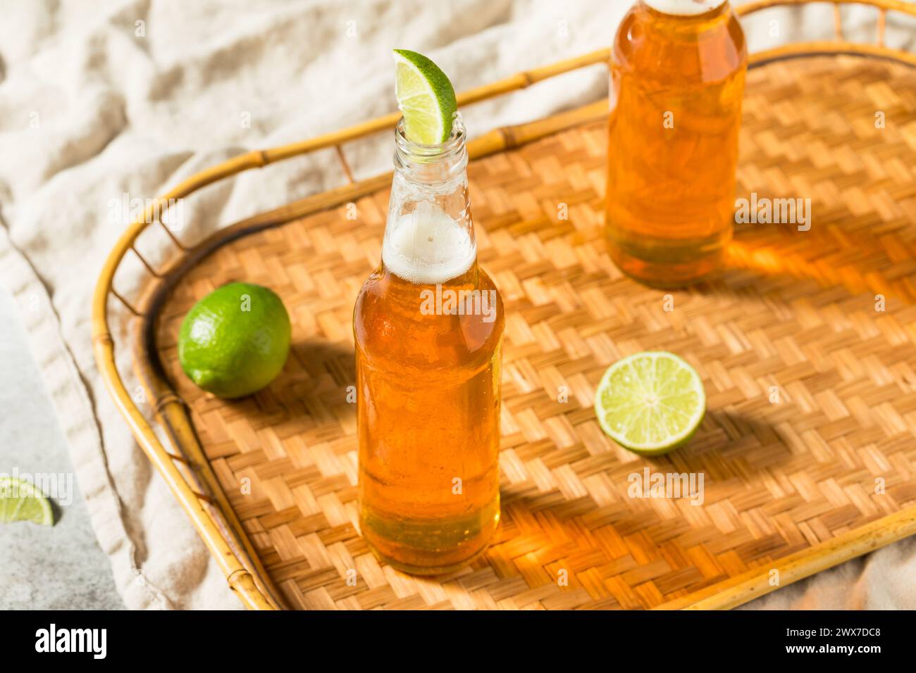 Bottle cold beer lime hi-res stock photography and images - Alamy