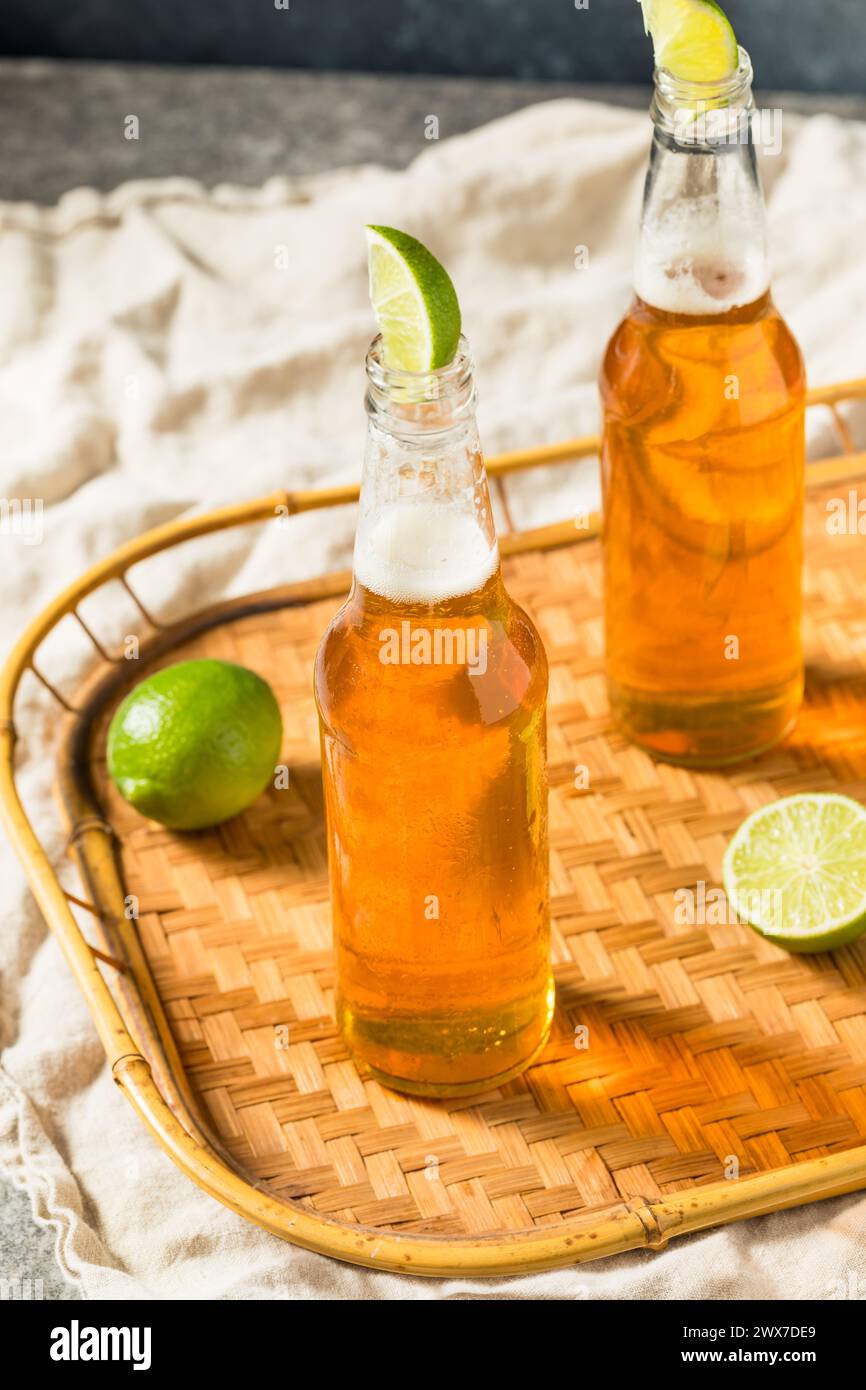 Bottle cold beer lime hi-res stock photography and images - Alamy