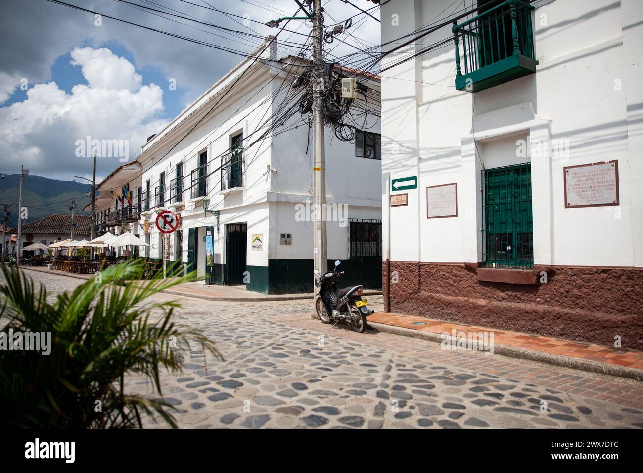 GUADUAS, COLOMBIA - JANUARY 12, 2024: View of the beautiful streets ...