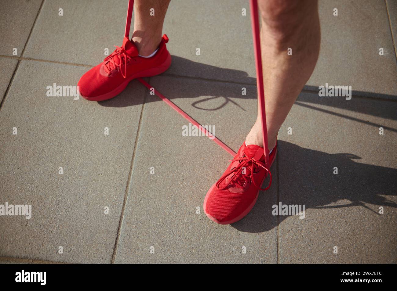 Resistance band feet hi-res stock photography and images - Alamy