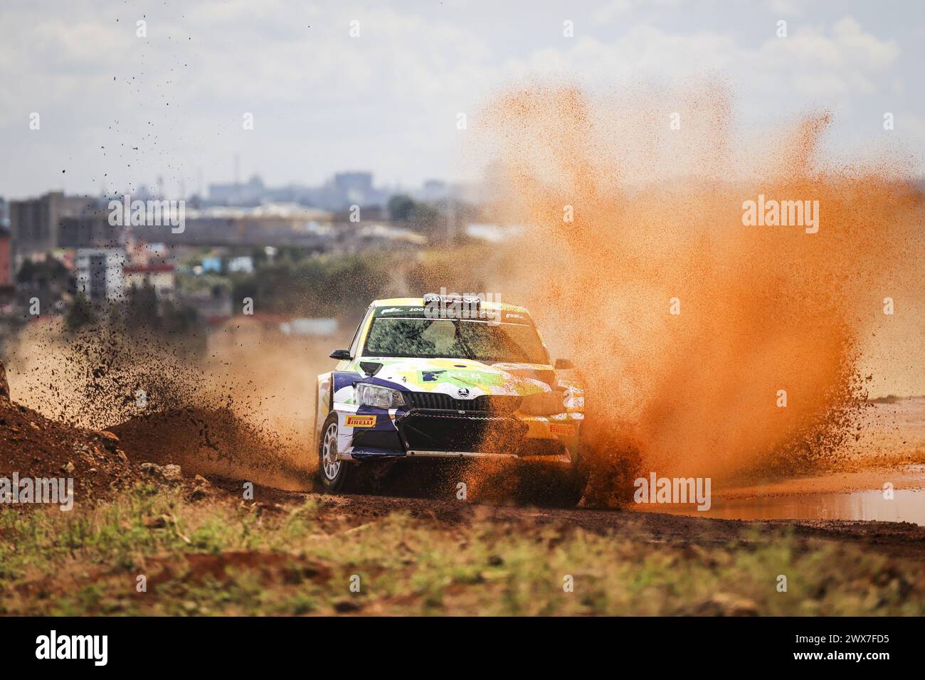 28 PATEL Karan, KHAN Tauseef, SKODA FABIA Rally2, action during the ...