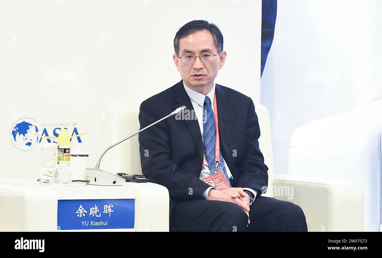 Boao, China's Hainan Province. 28th Mar, 2024. Yu Xiaohui, Chairman of ...
