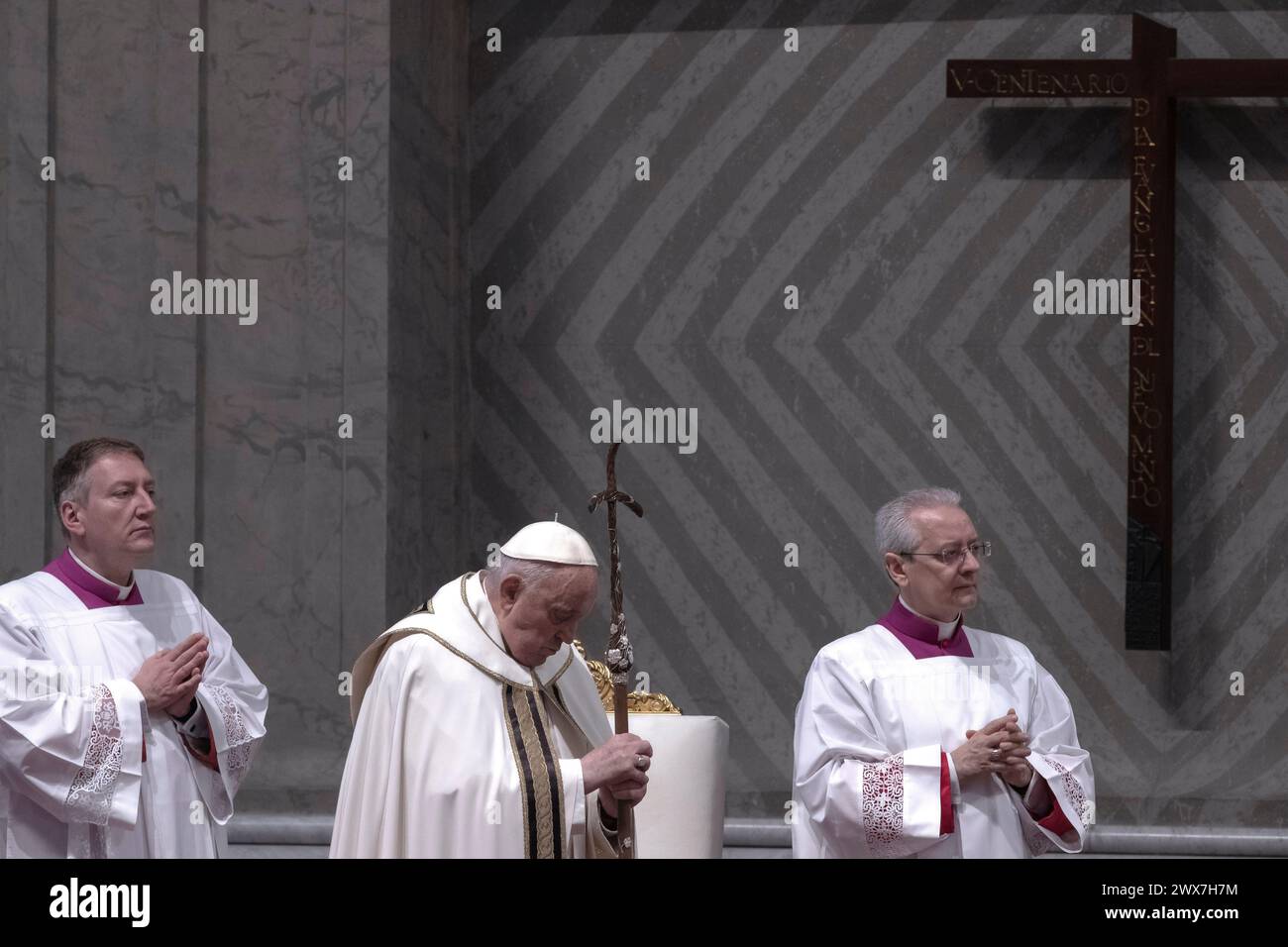 Vatican City, Vatican, 28 March 2024. Pope Francis leads the Holy ...