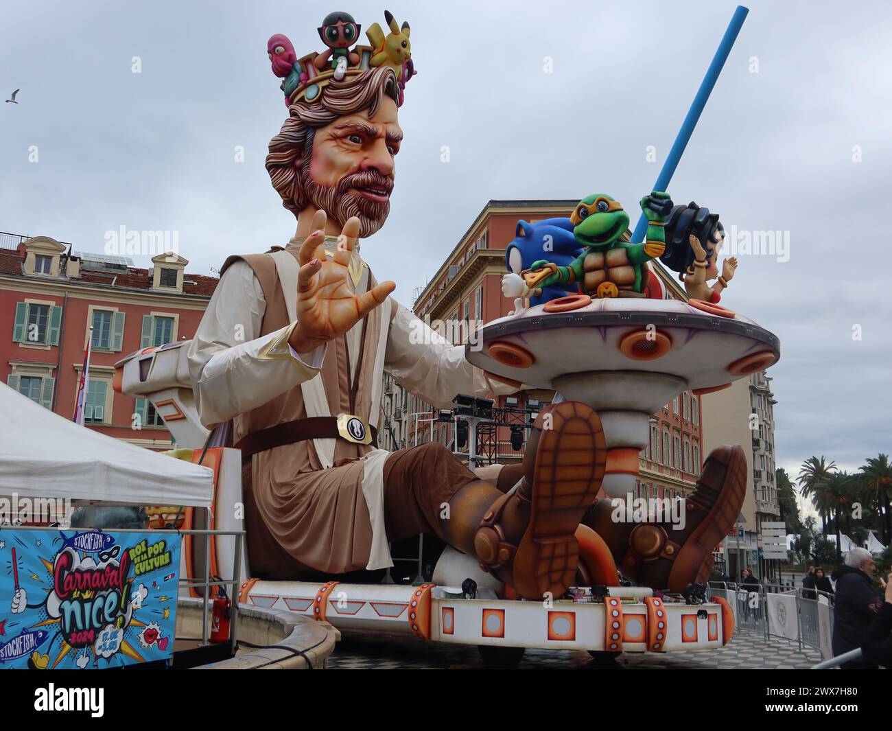 The giant puppet of the King is portrayed as Luke Skywalker in the 2024 ...