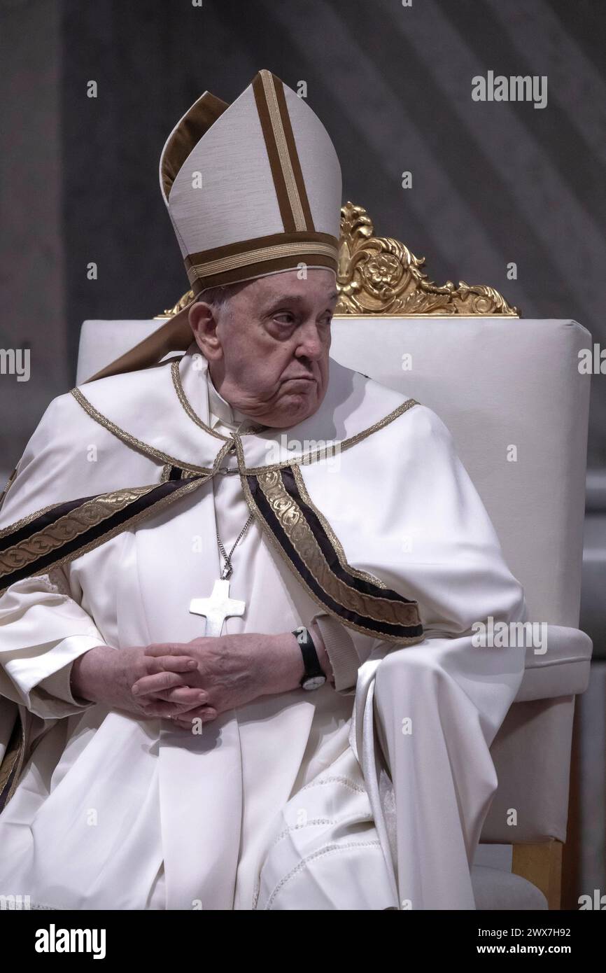 Vatican City, Vatican, 28 March 2024. Pope Francis leads the Holy ...