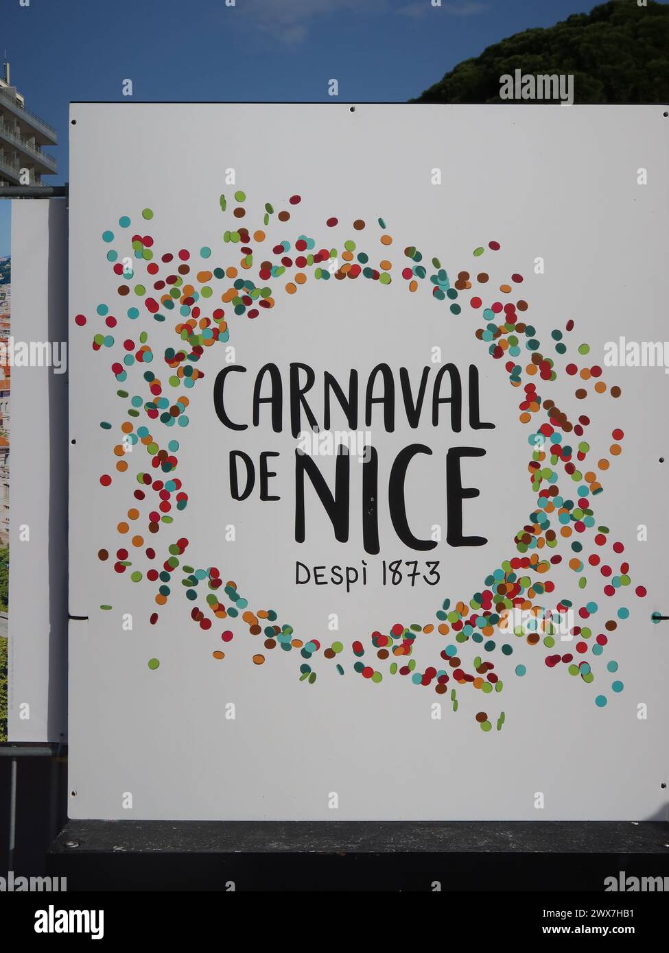 An advertising poster for the Carnaval de Nice on display in the ...