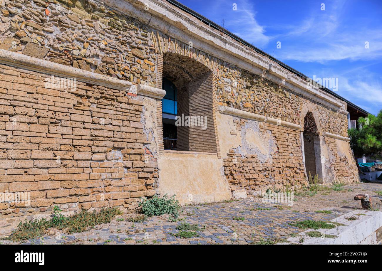 Urban view of Civitavecchia, Italy: the Roman wet Dock Stock Photo - Alamy