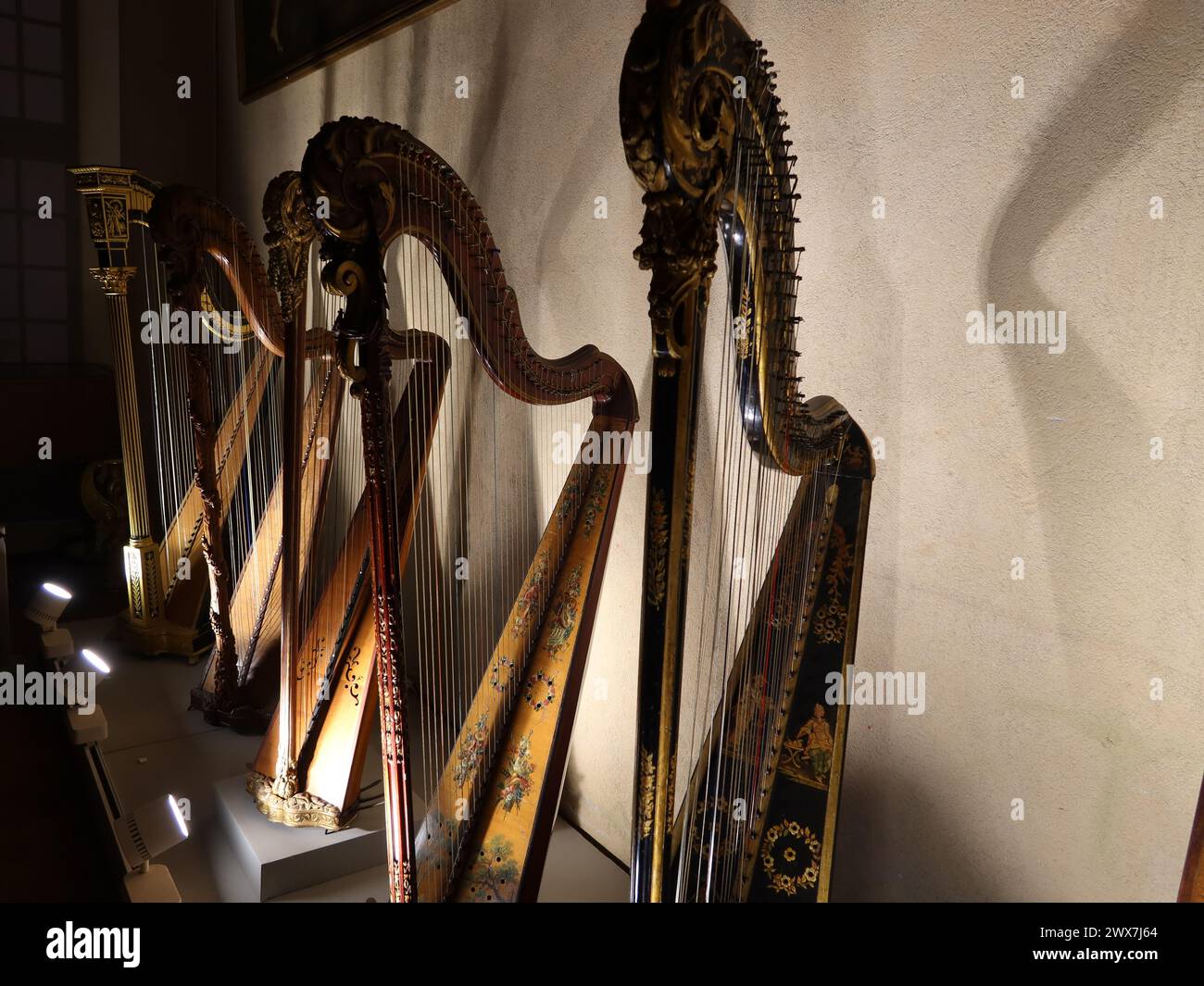 A fine collection of historic European musical instruments, including ...