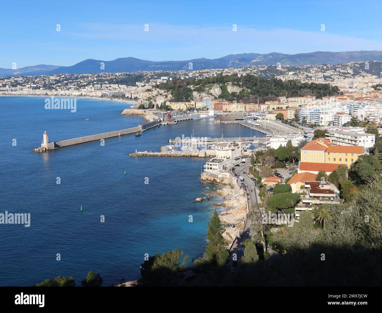 Panoramic view from the Belvedere overlooking the Phare de Nice ...