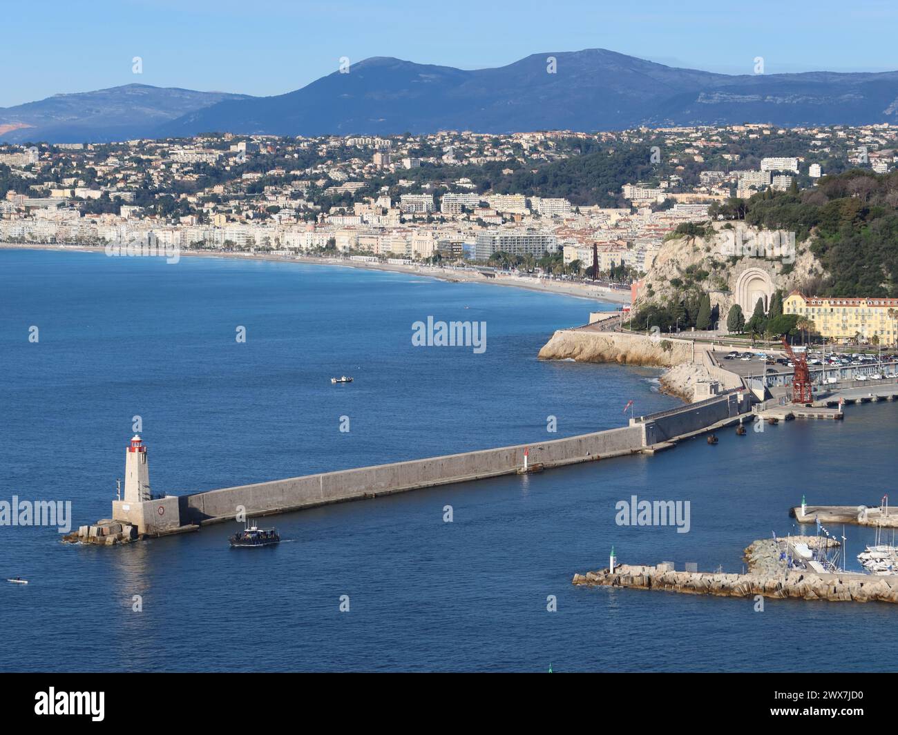 Panoramic view from the Belvedere overlooking the Phare de Nice ...