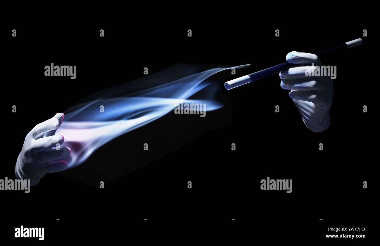 Magic wand spell glove hi-res stock photography and images - Alamy