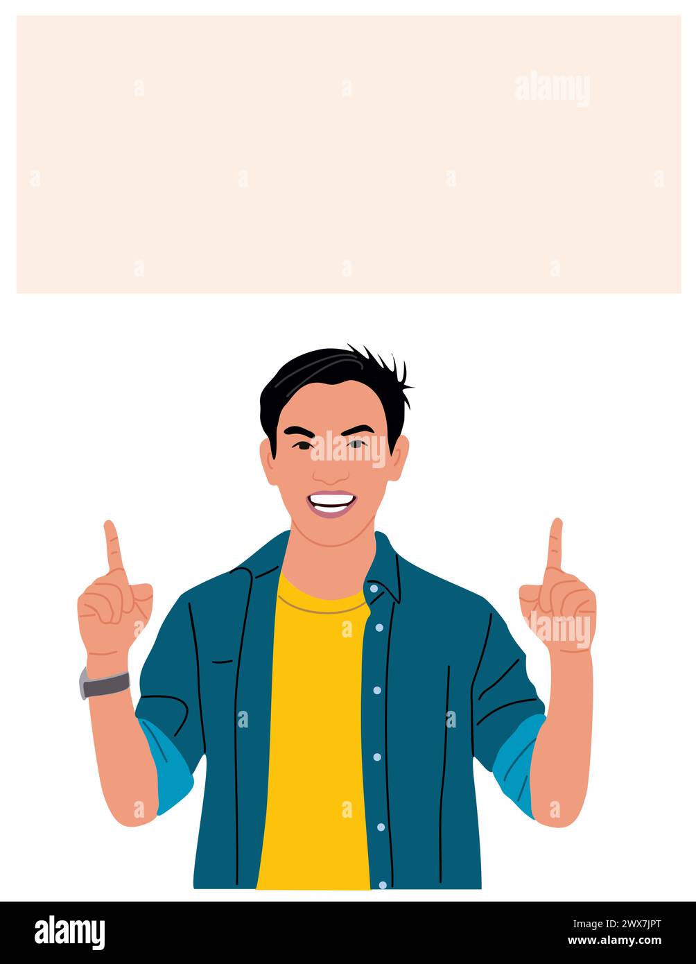 Cartoon boy pointing out Cut Out Stock Images & Pictures - Alamy