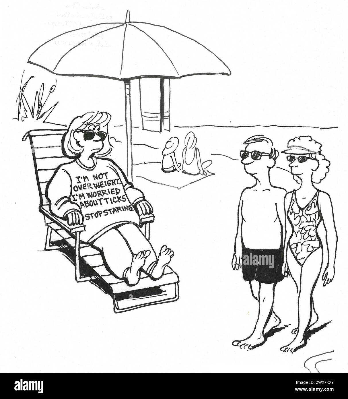 Woman beach upset Cut Out Stock Images & Pictures - Alamy