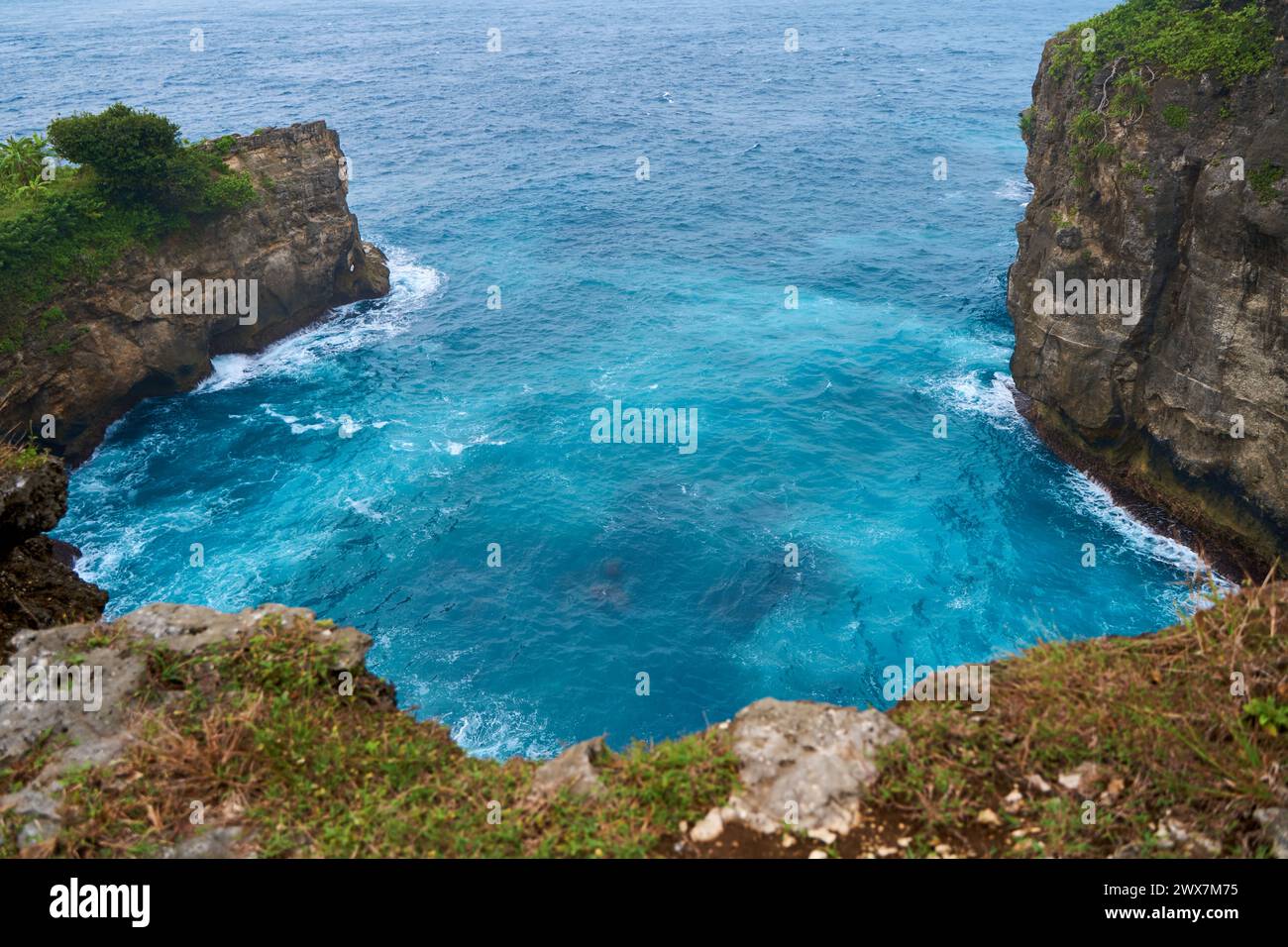 Cinematic aerial landscape shots of the beautiful island of Nusa Penida ...