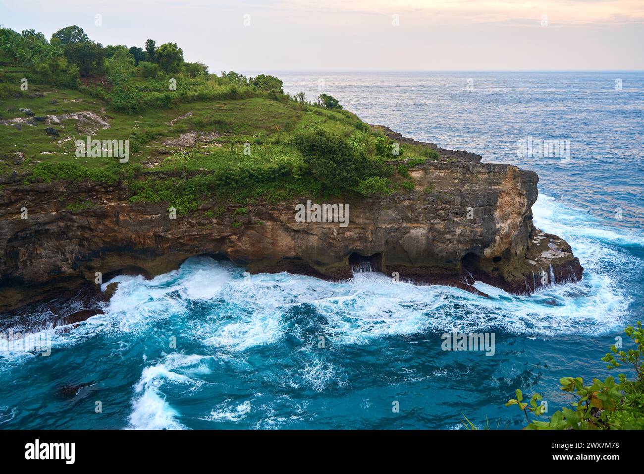 Cinematic aerial landscape shots of the beautiful island of Nusa Penida ...