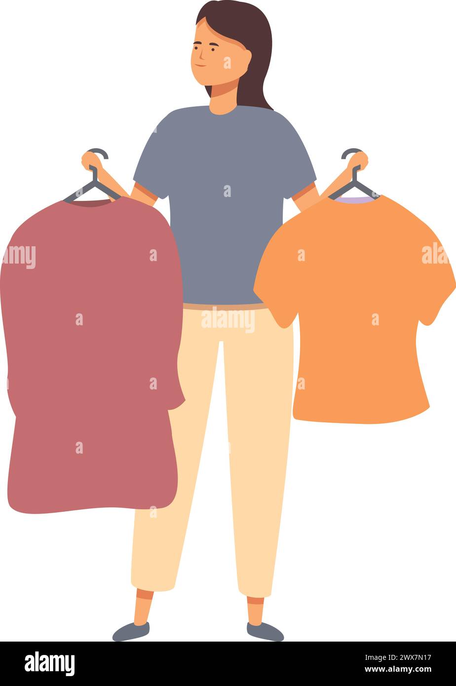 Daily routine cloth choose icon cartoon vector. Everyday activity ...