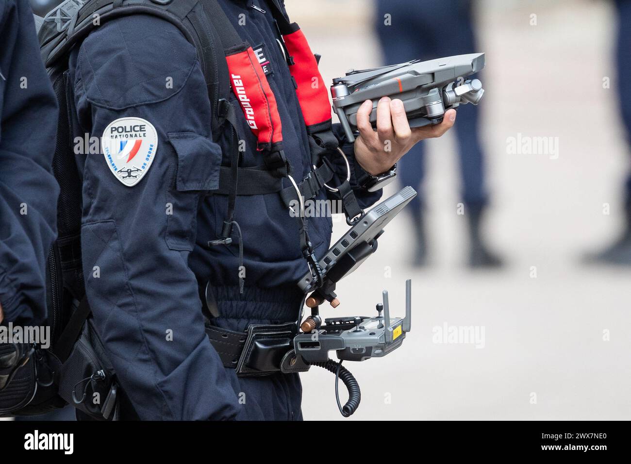 Dijon, France. 28th Mar, 2024. Illustration of 'Place Nette XXL' anti ...
