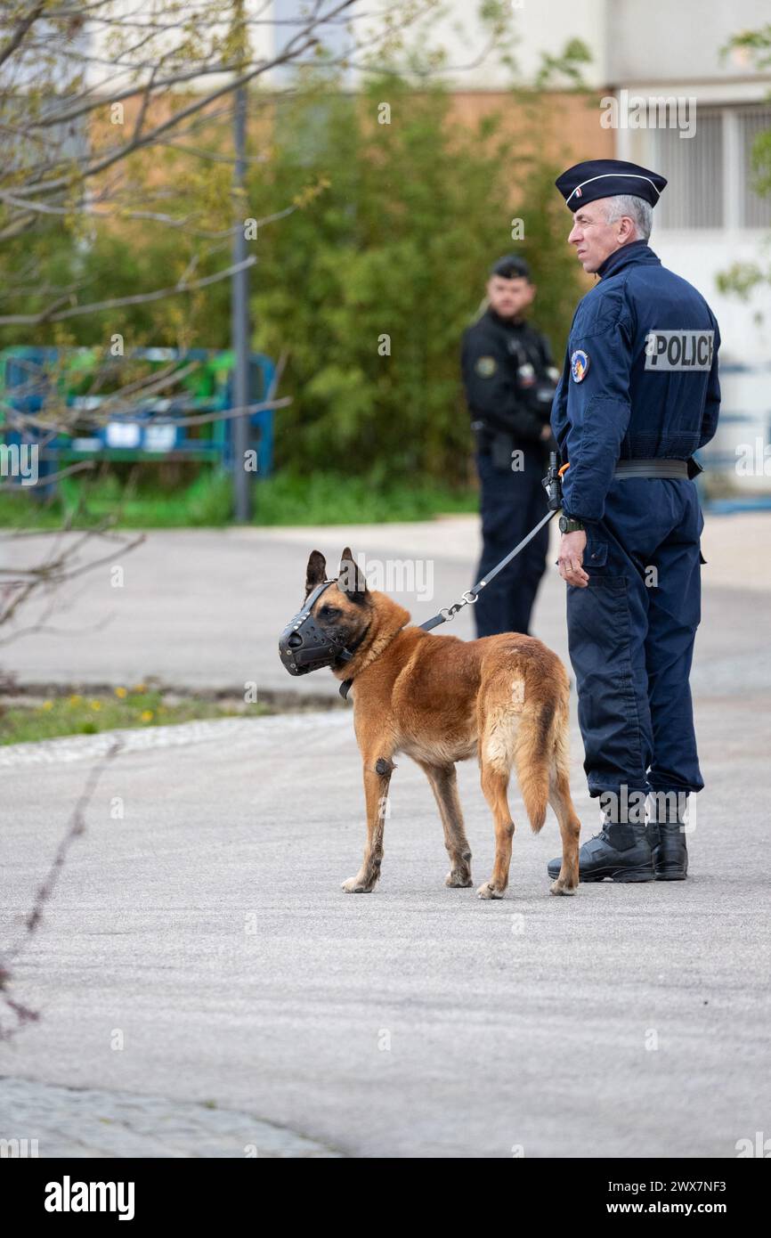 Dijon, France. 28th Mar, 2024. Illustration of 'Place Nette XXL' anti ...