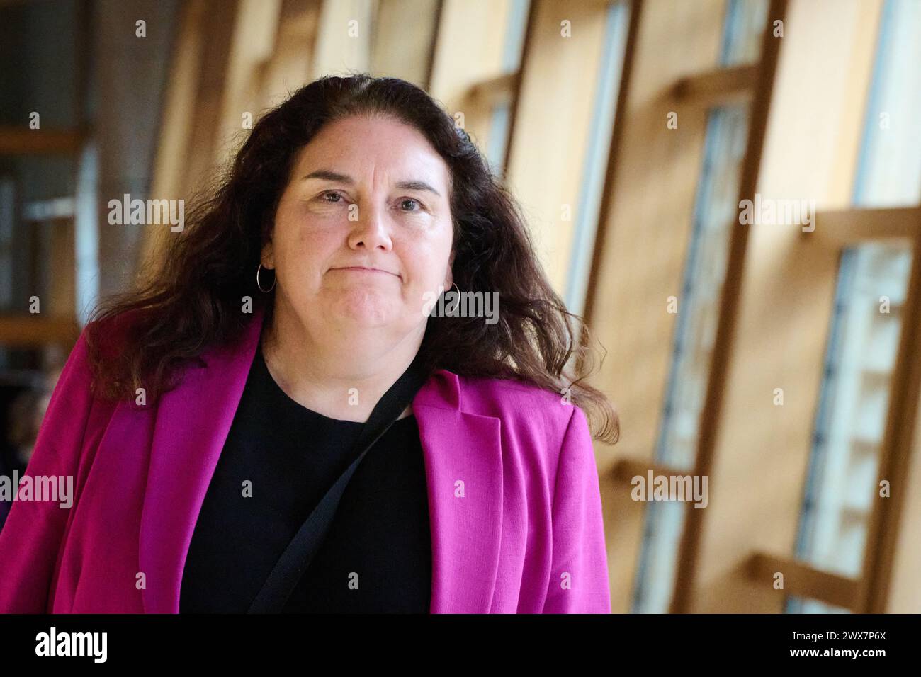 Edinburgh Scotland, UK 28 March 2024. Katy Clark MSP at the Scottish ...