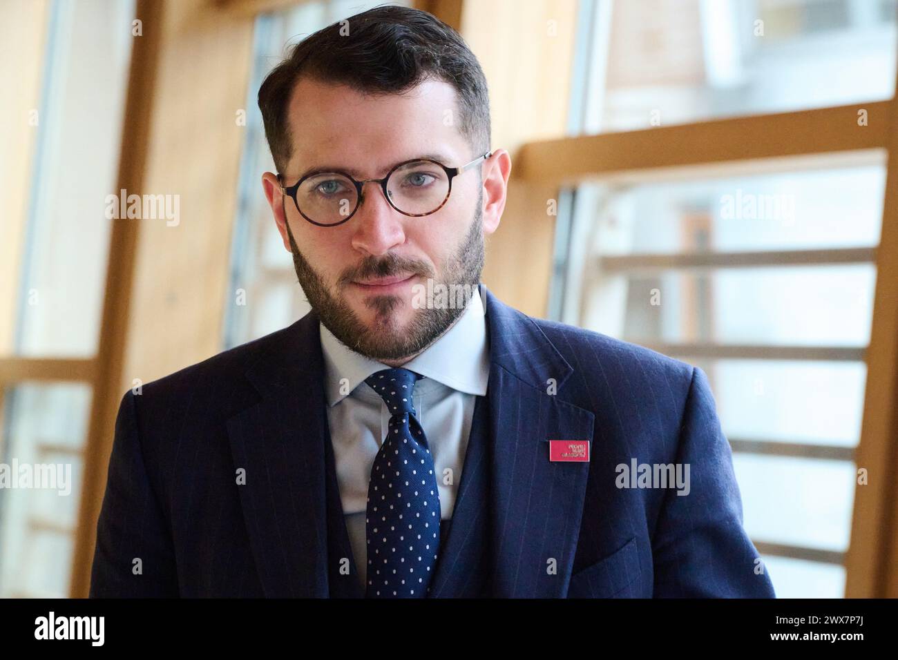 Edinburgh Scotland, UK 28 March 2024. Paul Sweeney MSP at the Scottish ...