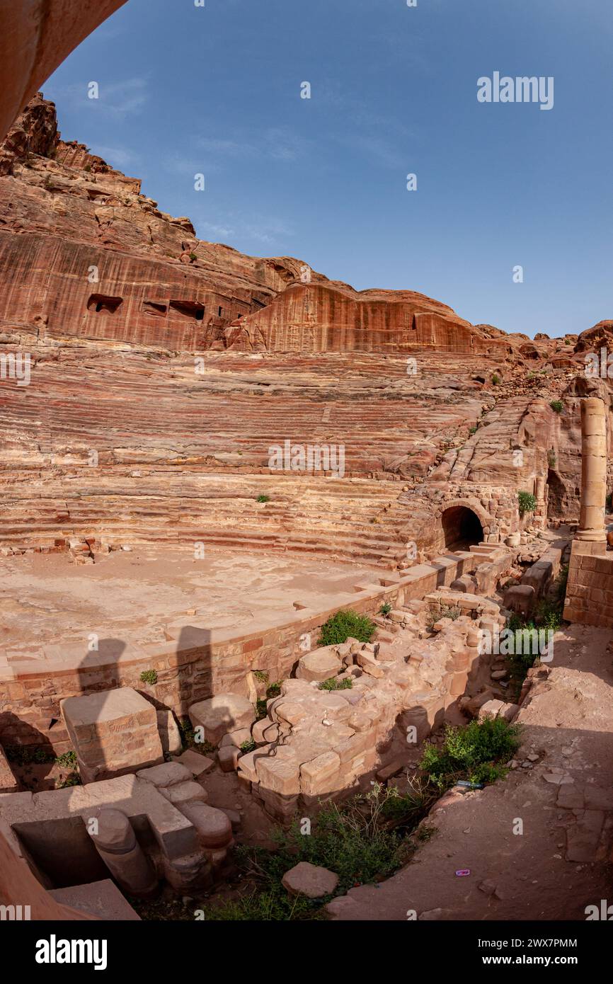 Jordan, Petra, The Roman Theatre Stock Photo - Alamy
