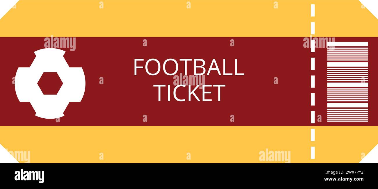 Ticket game icon cartoon vector. Football soccer match. Reward venue ...