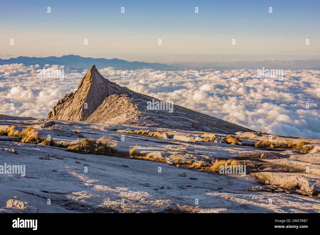 fanstastic sunrise view after the climb to the top of mount kinabalu in ...