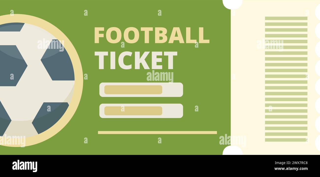 Football ticket icon cartoon vector. Venue vip game. Final sport ground ...
