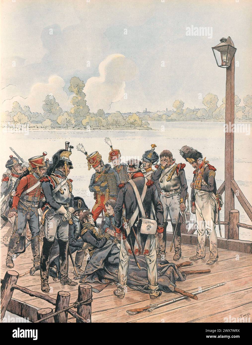 Napoleon I mourning the death of the Marshal of the Empire Jean Lannes ...