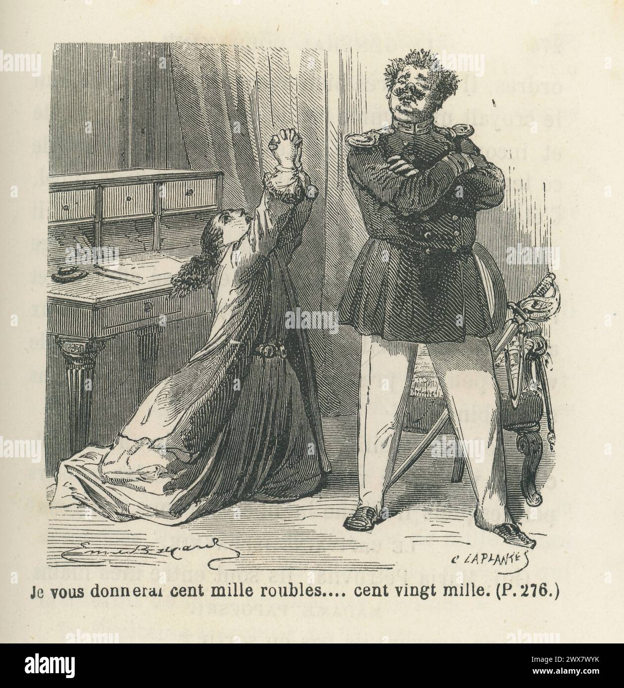 "Mrs Papofski threw herself on her knees before the triumphant Captain ispravnic; I'll give you ...