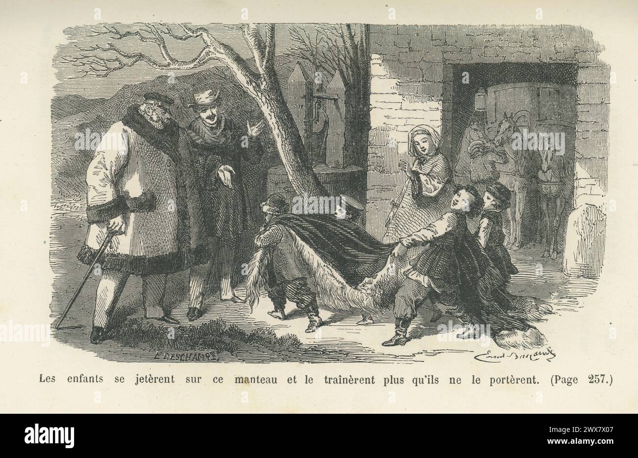 "The children threw themselves on this cloak and dragged it more than they wore it ...