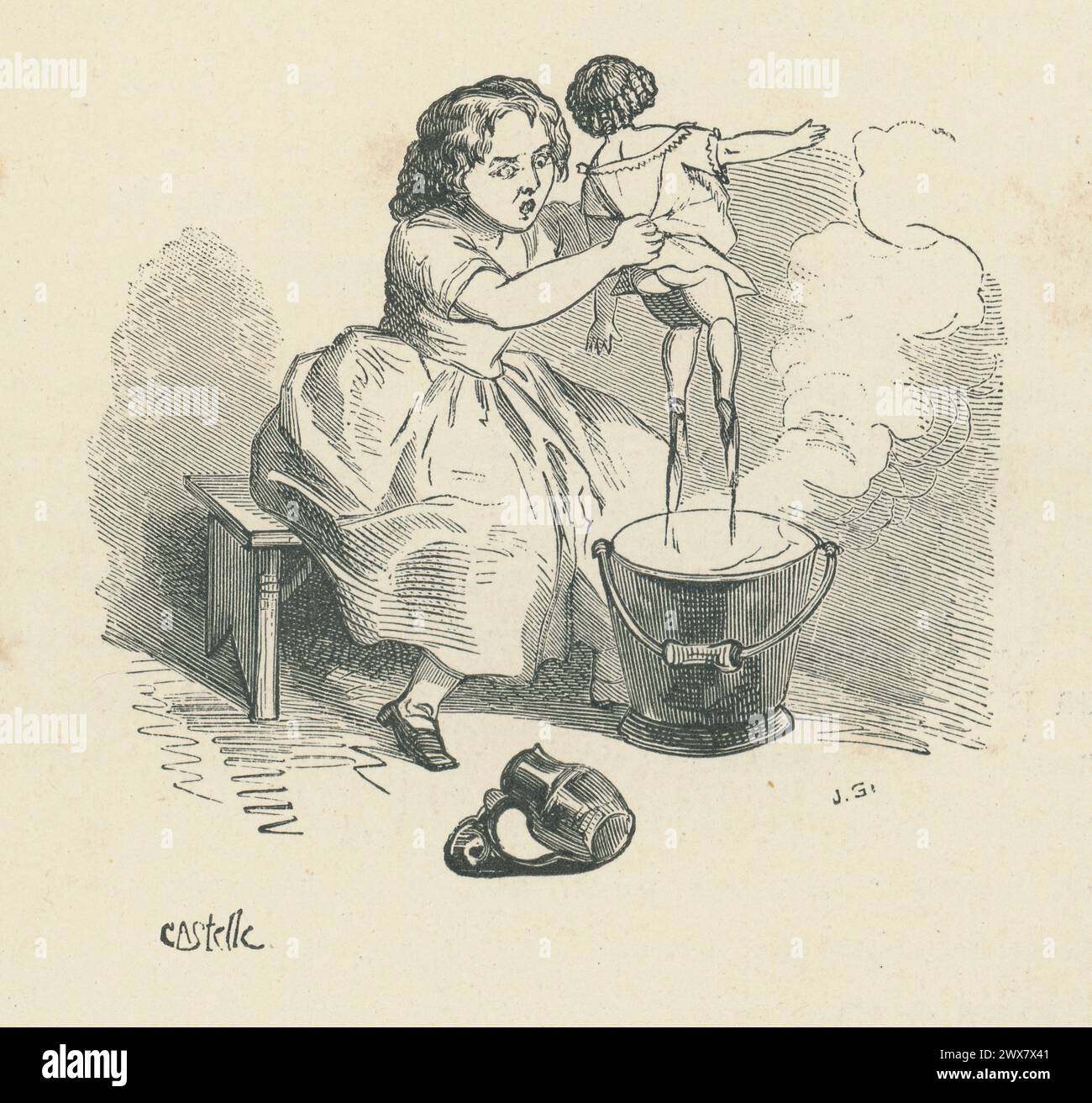 "She poured some boiling water into a little bucket and plunged the ...