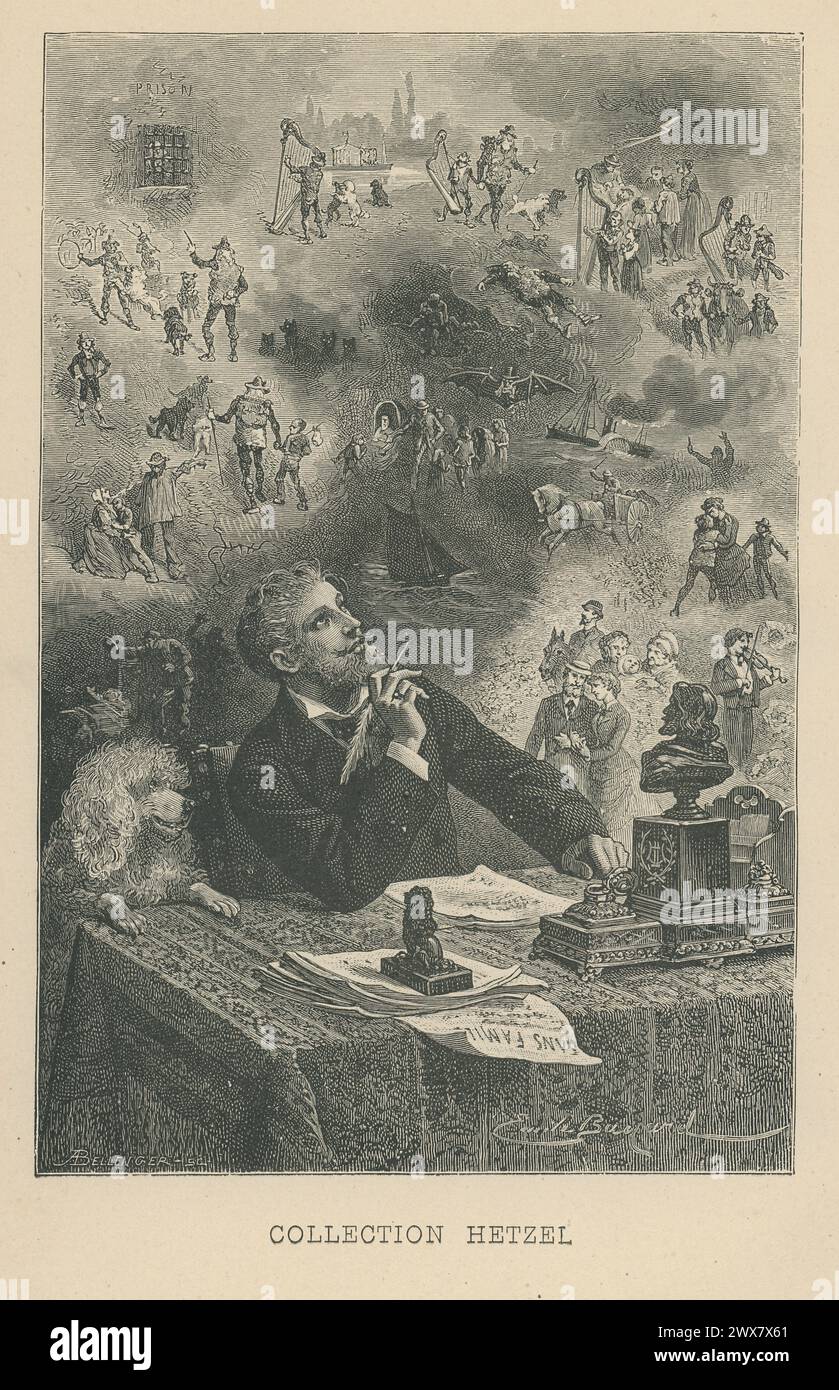 Frontipiece of the book "Sans Famille", written by Hector Malot in 1878 ...